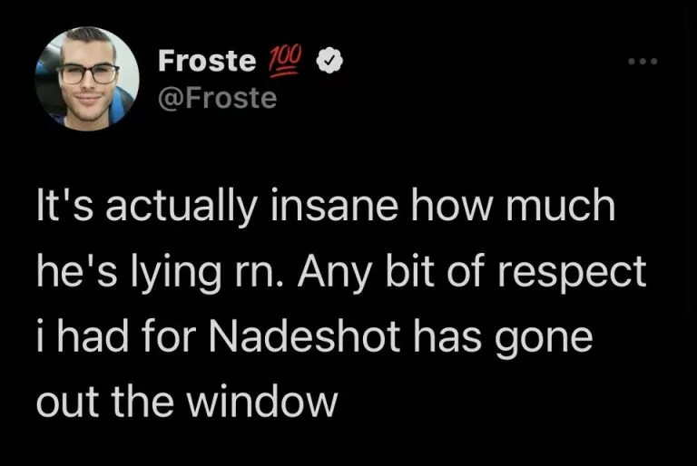 100T Nadeshot responds to accusations from The Mob House