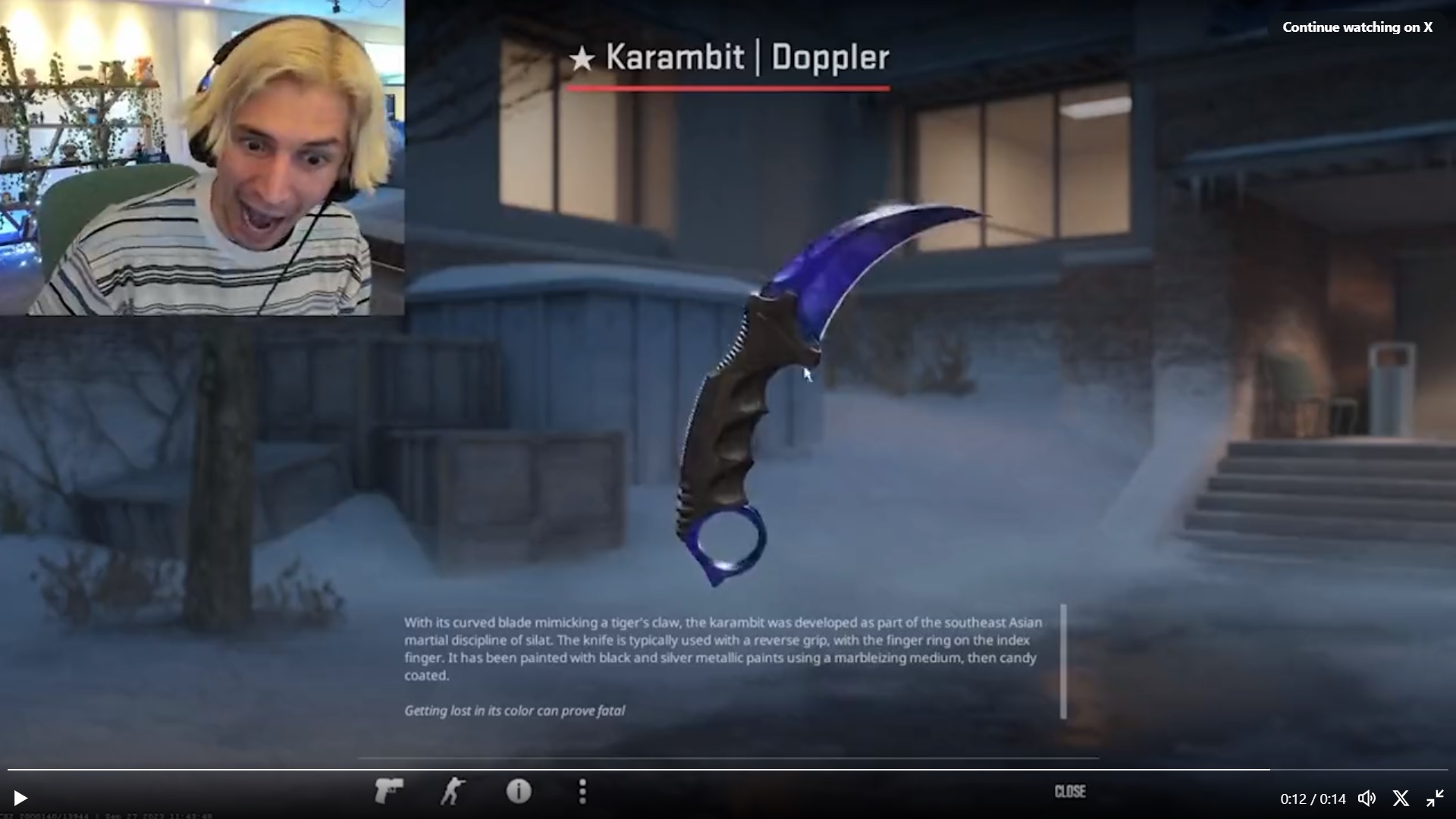 xQc gets $1,500 knife skin in first hour of CS2 | WIN.gg